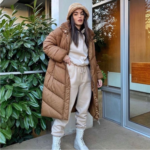 Mango | Jackets & Coats | Mango Mng Brown Oversized Padded Puffer ...